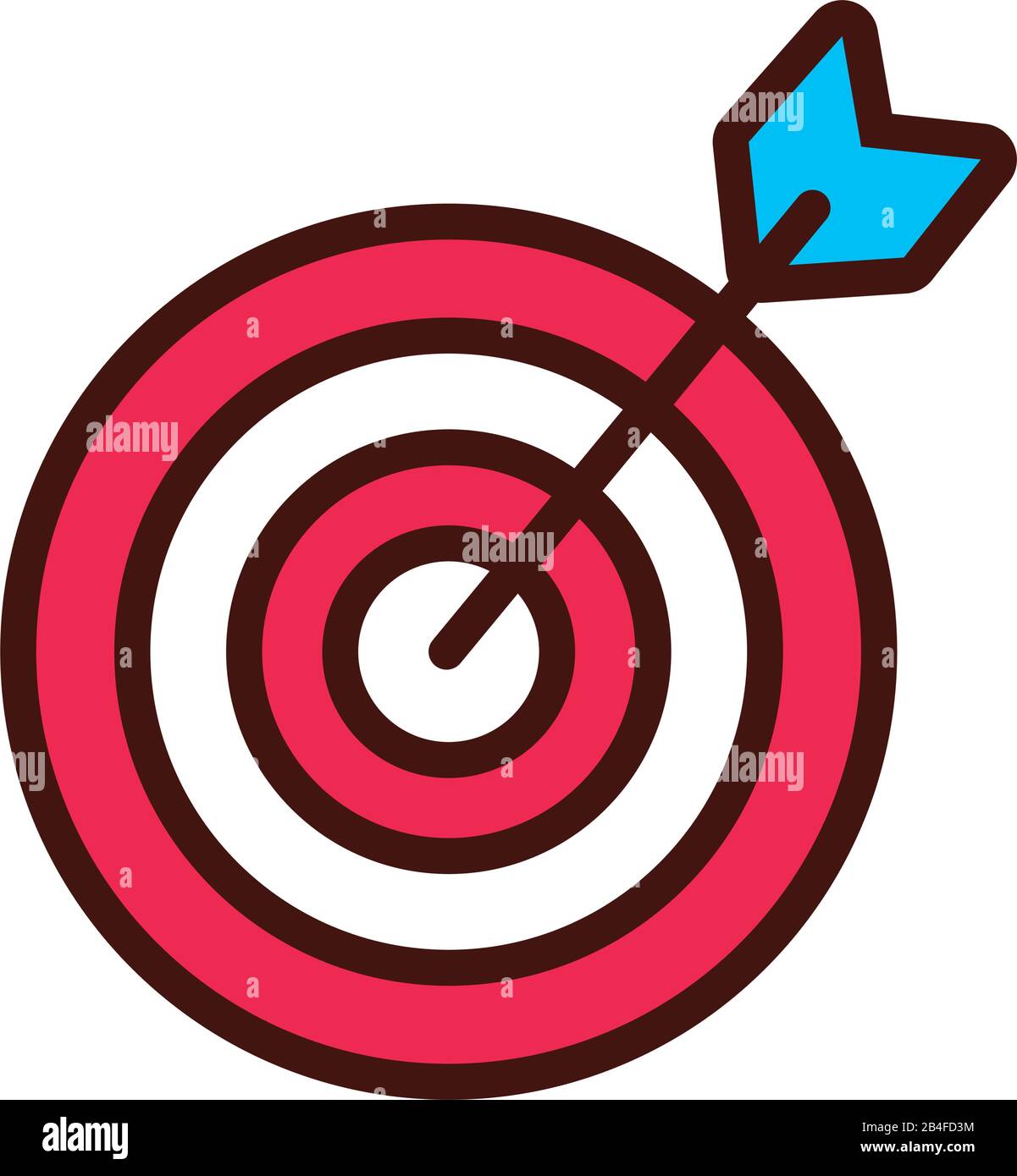 arrow and target line and fill icon Stock Vector Image & Art - Alamy