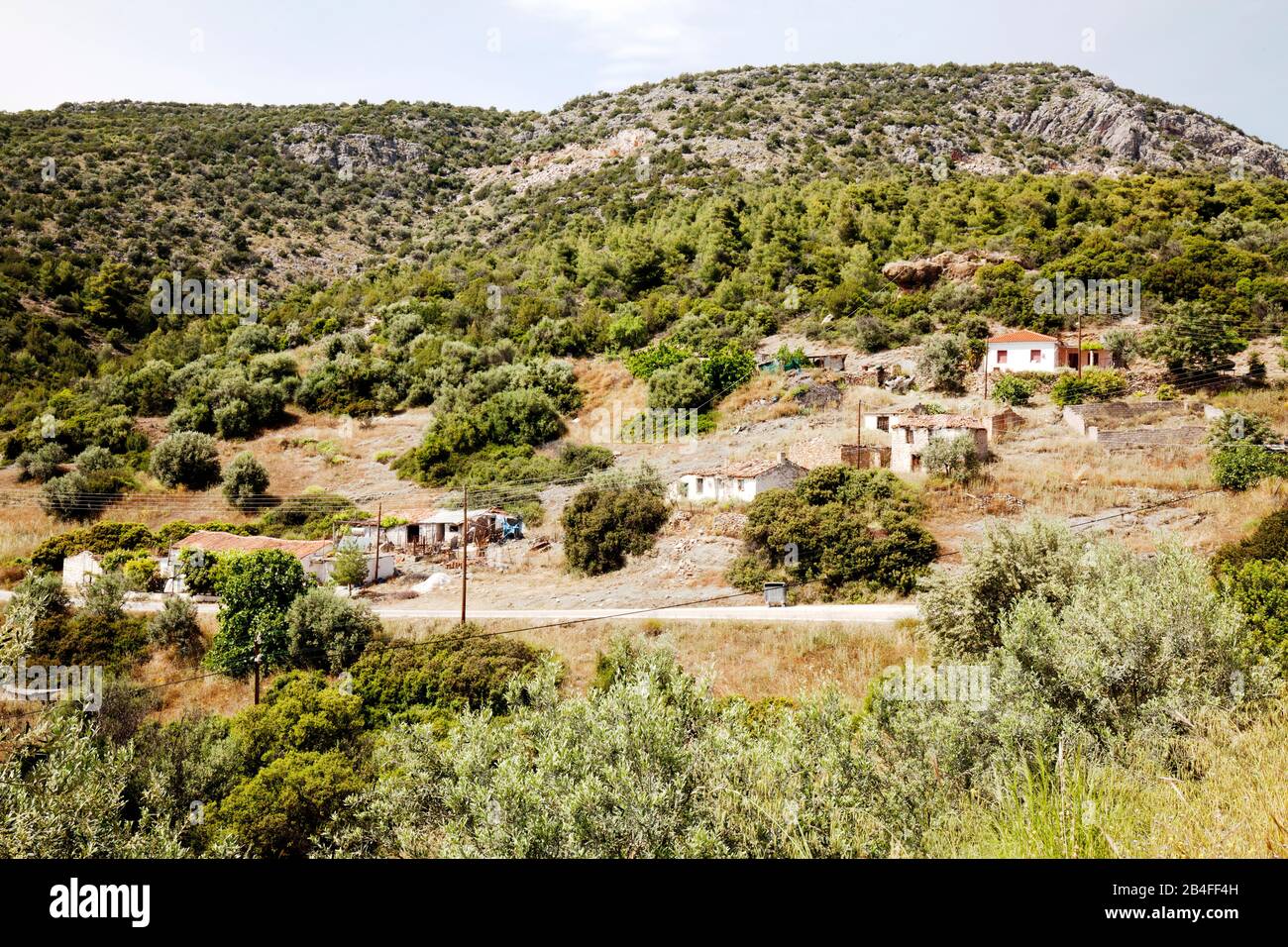 Landscape in the mountains of Argolis region at eastern Peloponnese ...