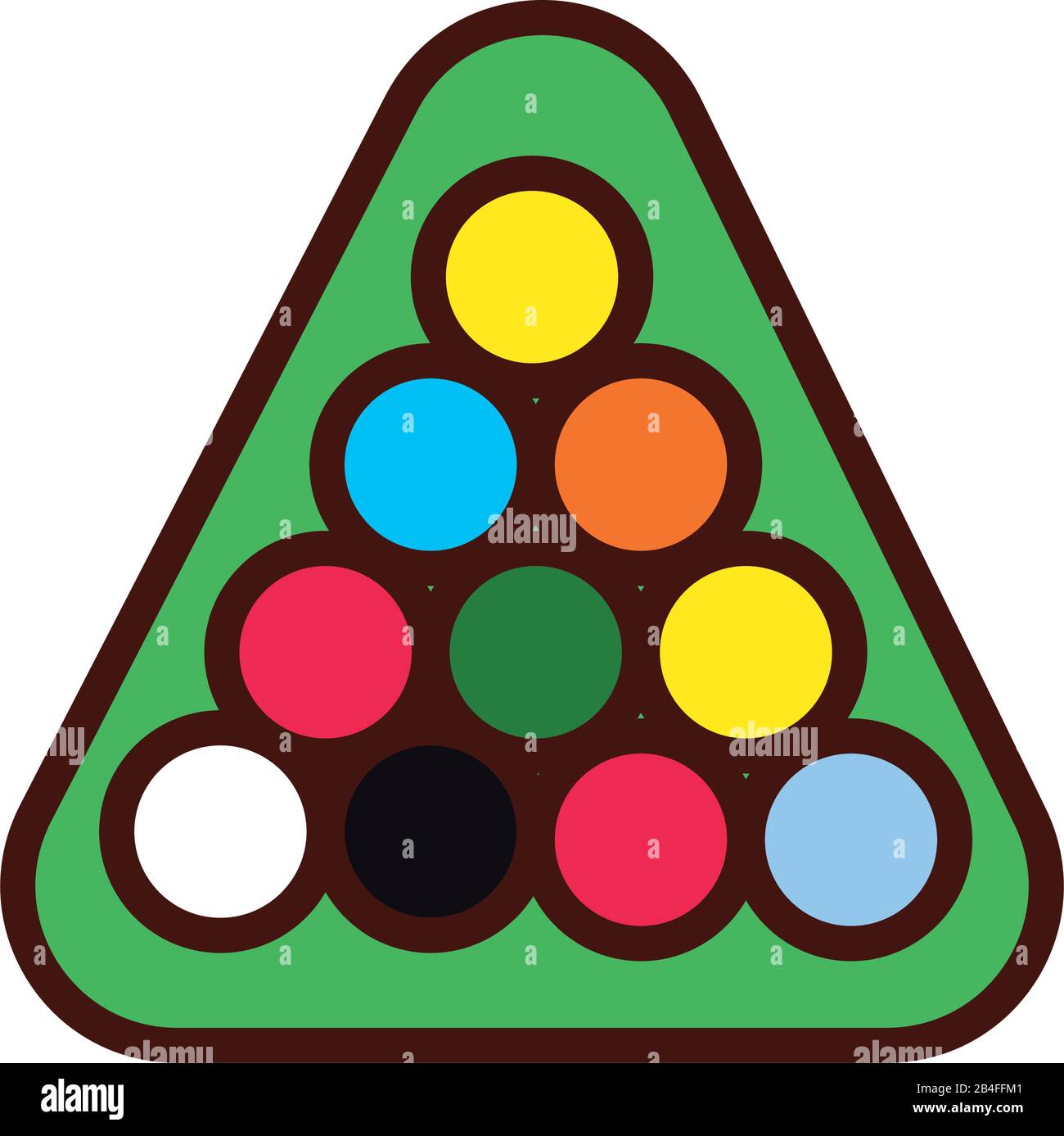 billiard balls equipment line and fill icon Stock Vector Image & Art ...