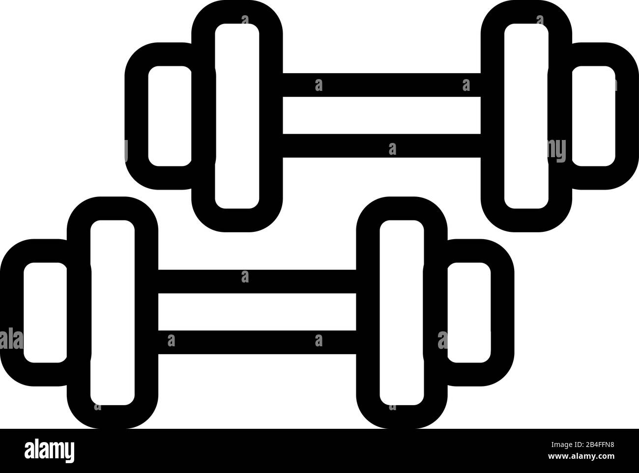 dumbbells icon vector. Isolated contour symbol illustration Stock Vector Image & Art - Alamy