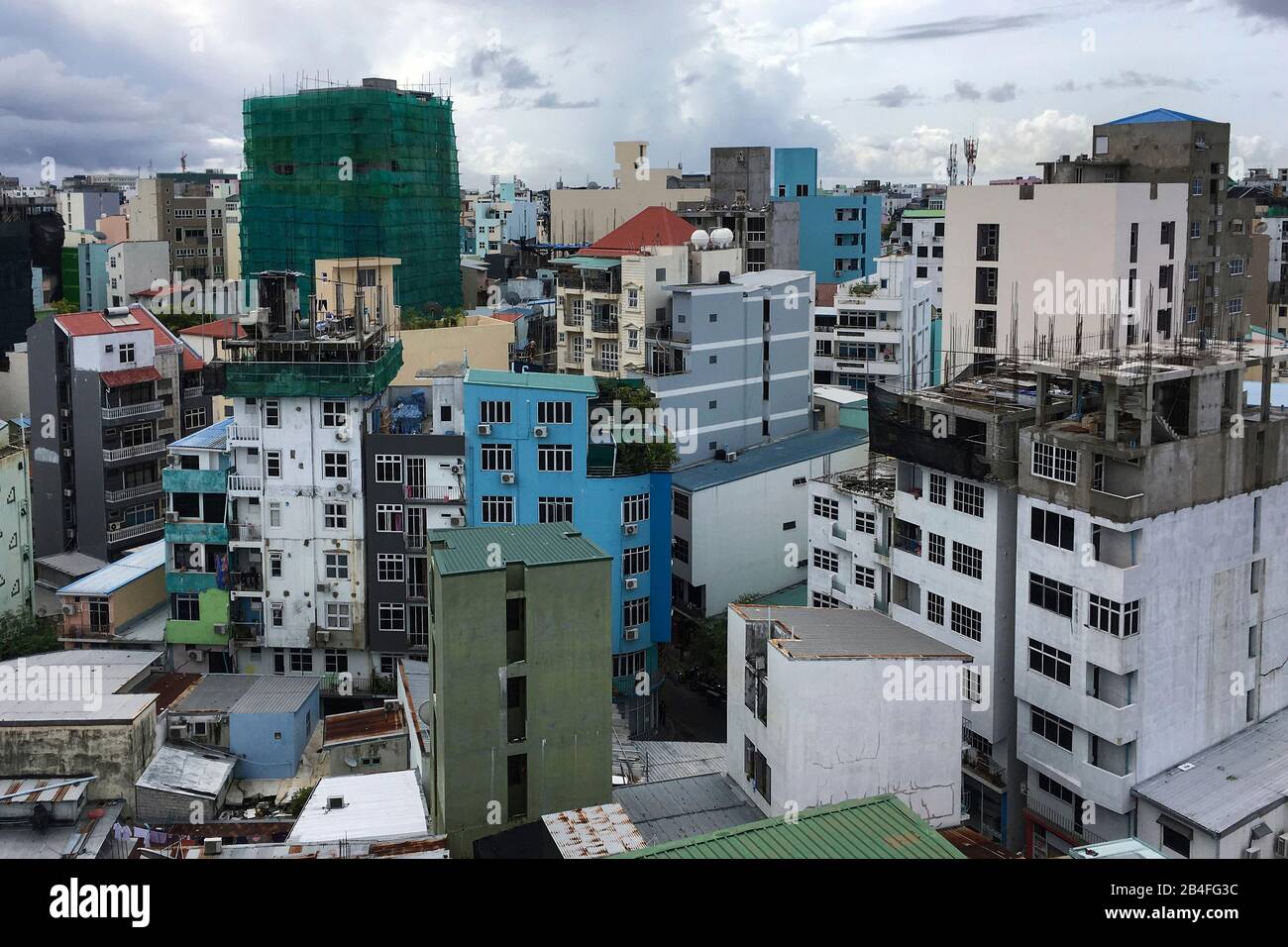Residential houses Ueberbauung, Male, Maldives, Asia Stock Photo - Alamy