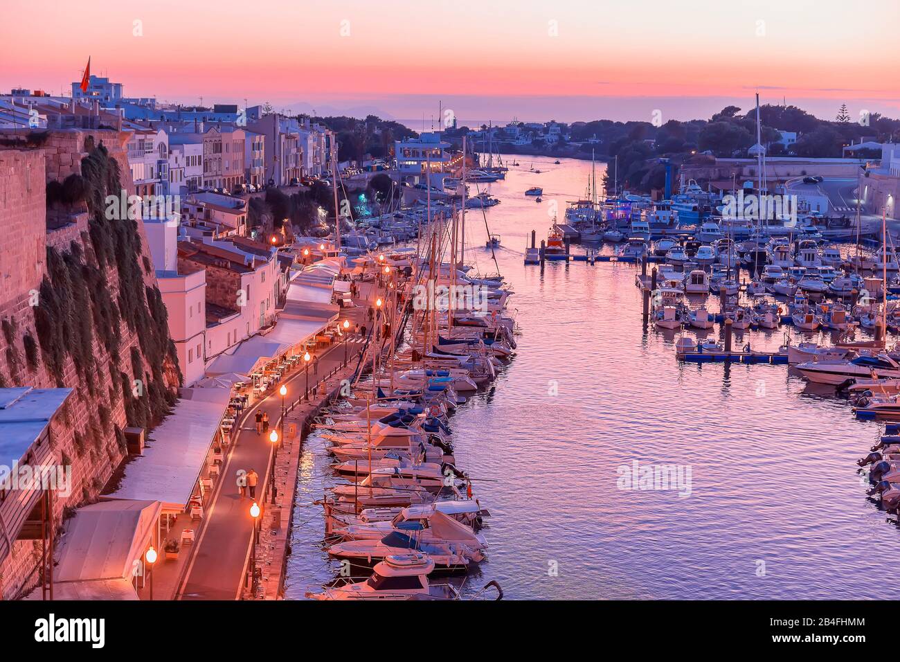 Historic old harbour and old city, Ciutadella, Menorca, Balearic ...
