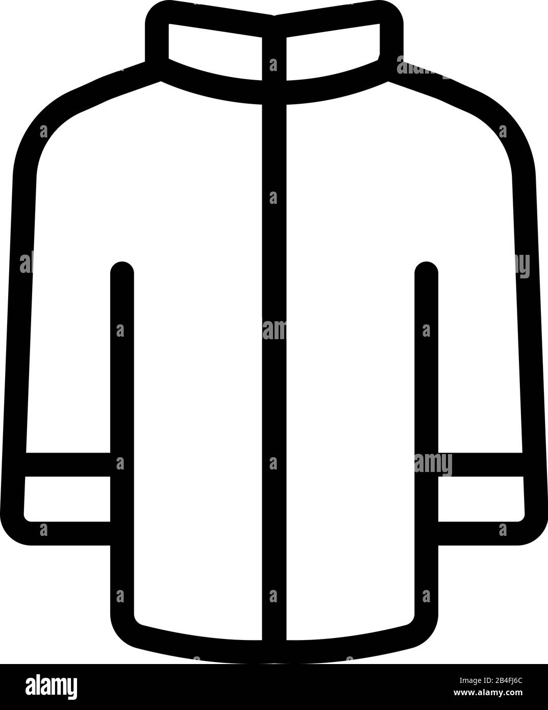 Jacket icon vector. Isolated contour symbol illustration Stock Vector ...