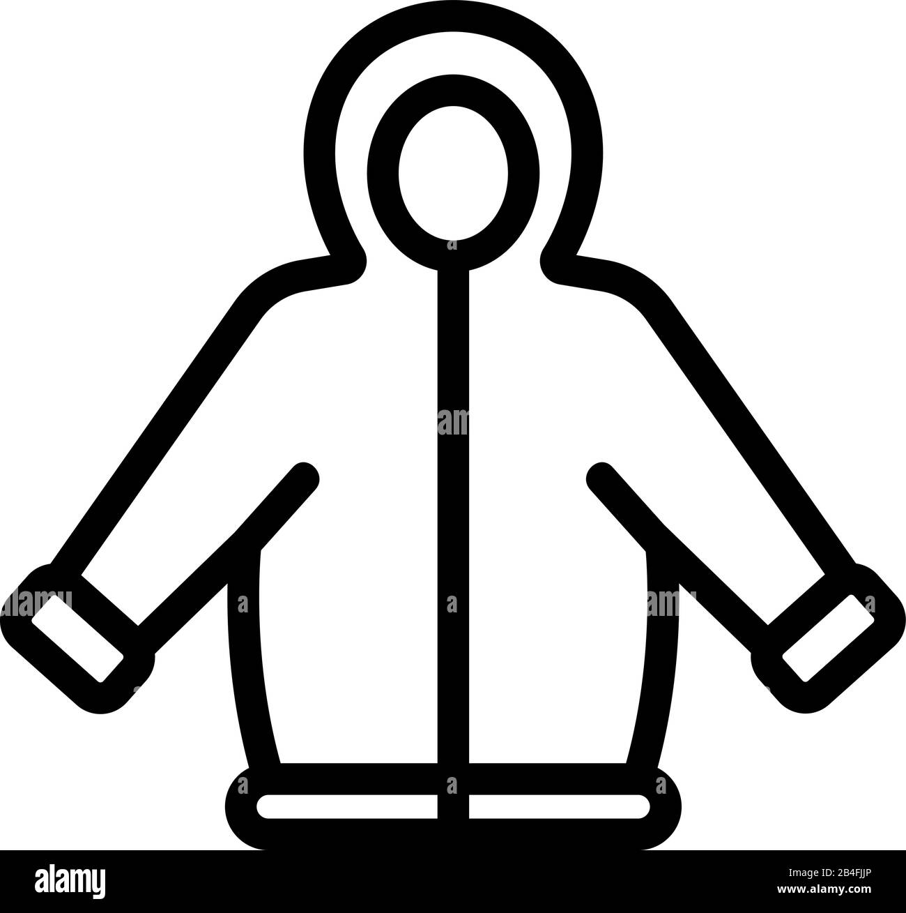 Jacket icon vector. Isolated contour symbol illustration Stock Vector ...