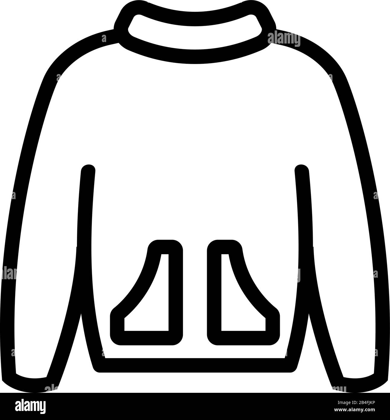 Jacket icon vector. Isolated contour symbol illustration Stock Vector ...