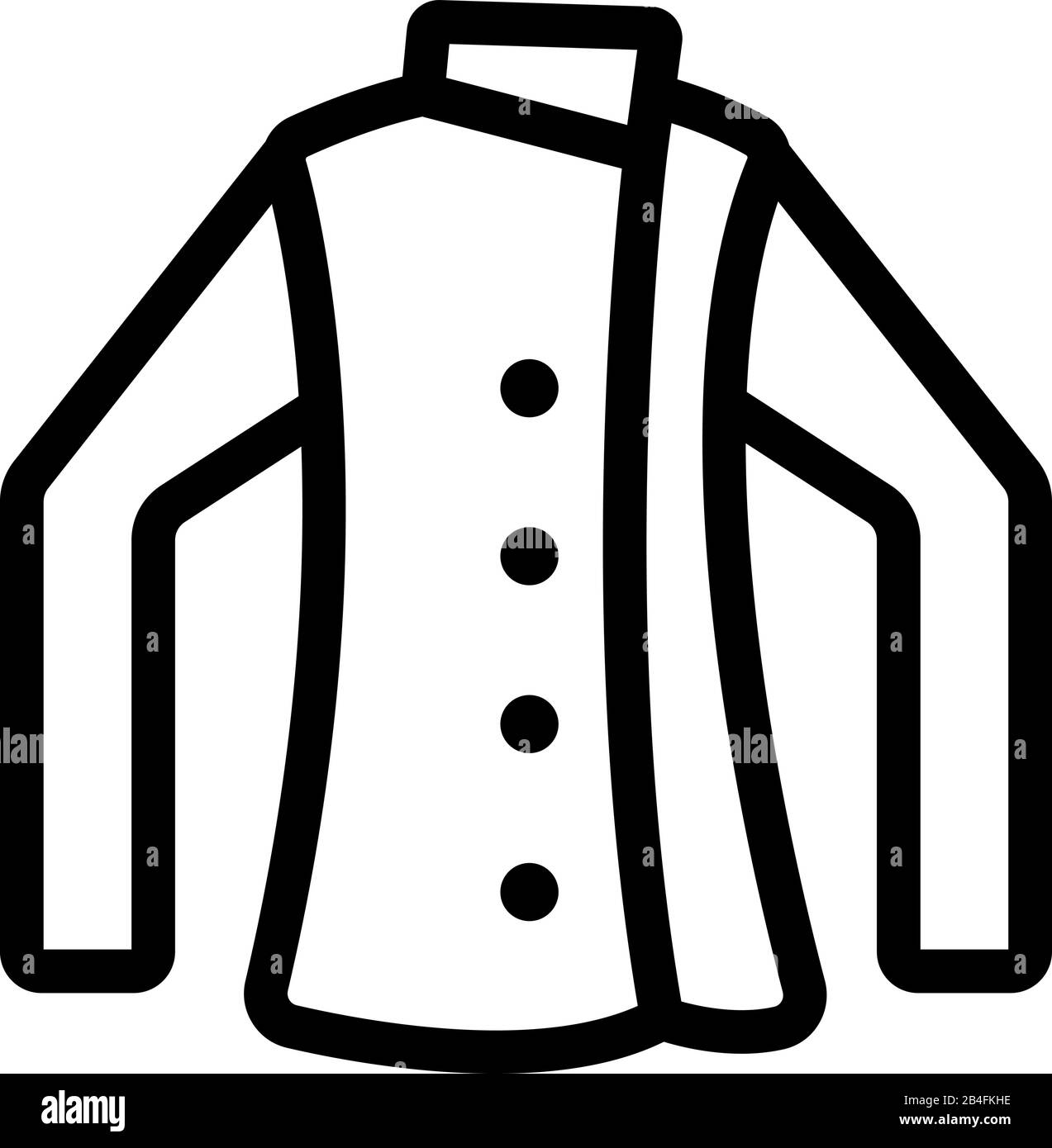 Jacket icon vector. Isolated contour symbol illustration Stock Vector ...