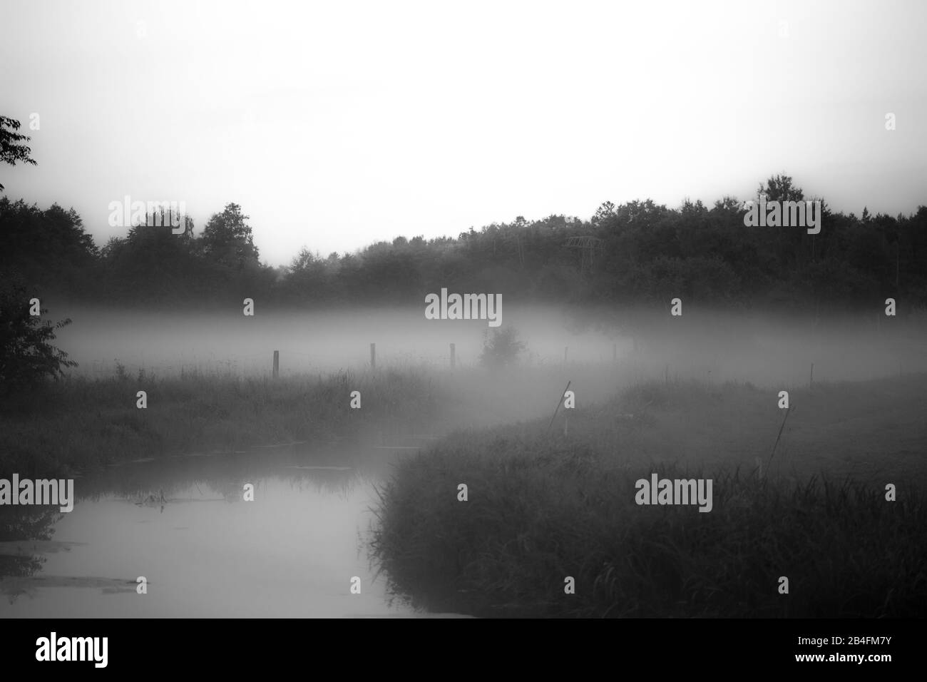 Mist early morning on a small river hi-res stock photography and images ...