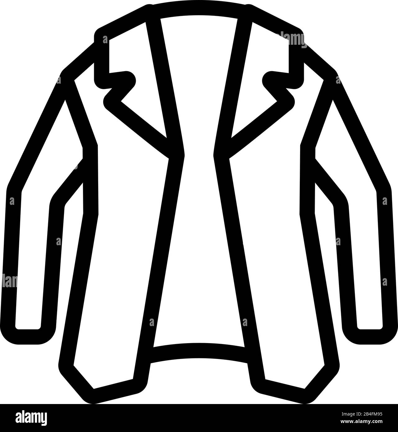 Jacket icon vector. Isolated contour symbol illustration Stock Vector ...