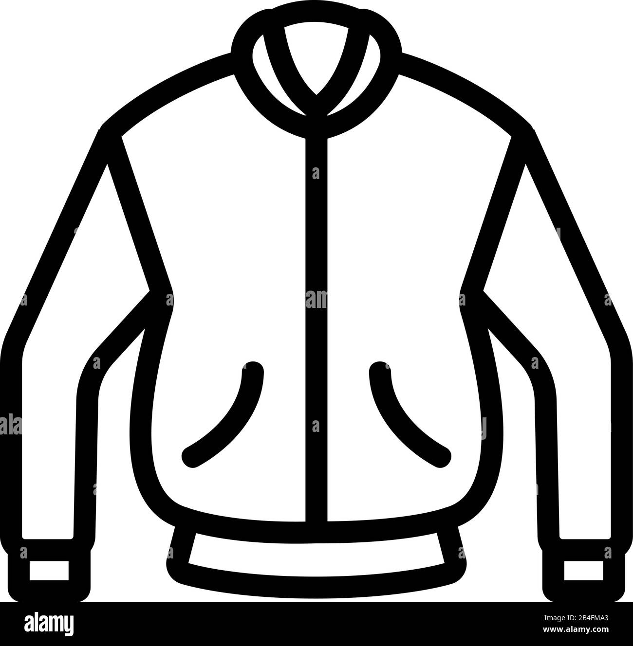 Warm jacket icon vector. Isolated contour symbol illustration Stock ...