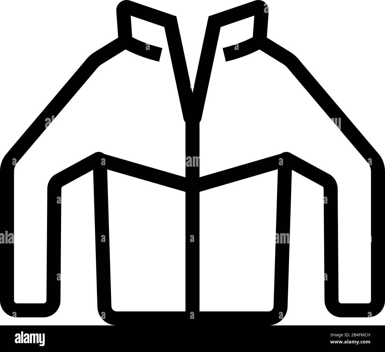 Warm jacket icon vector. Isolated contour symbol illustration Stock ...