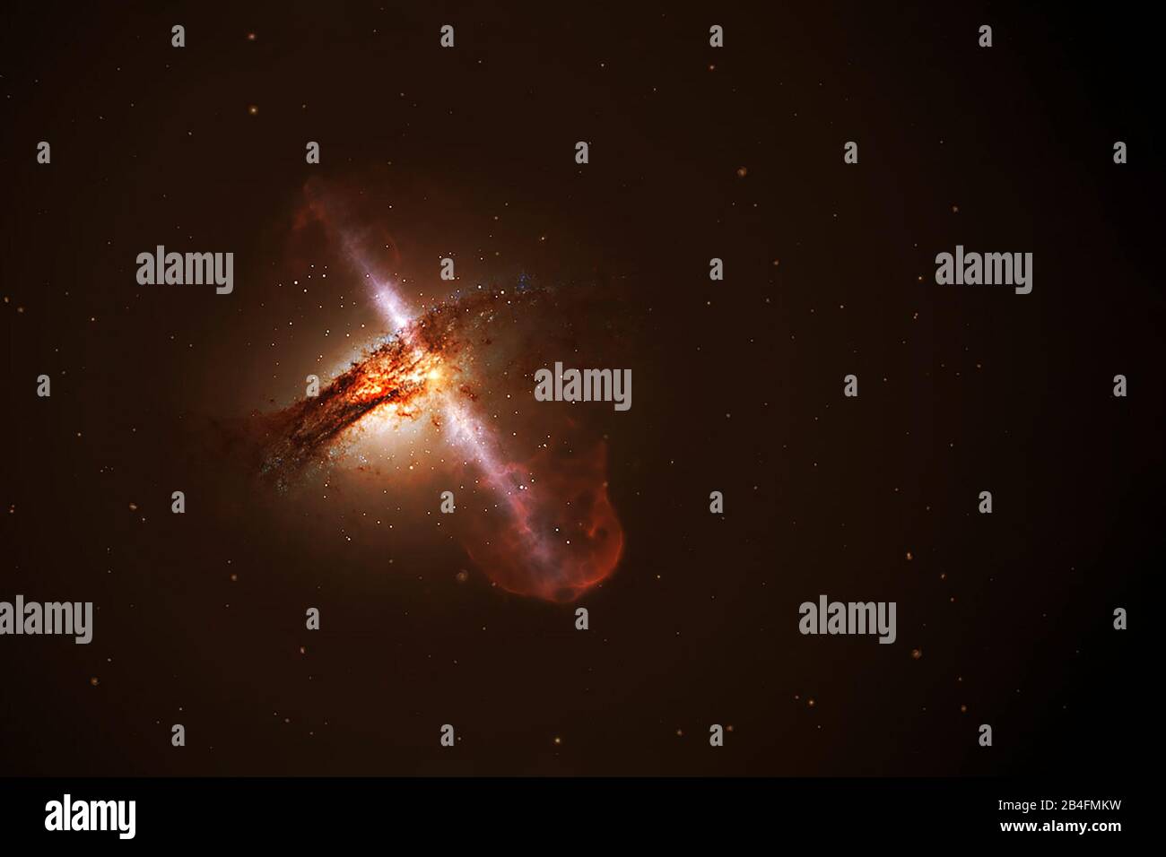 Beautiful space, in different colors, with nebulae and stars. Elements ...