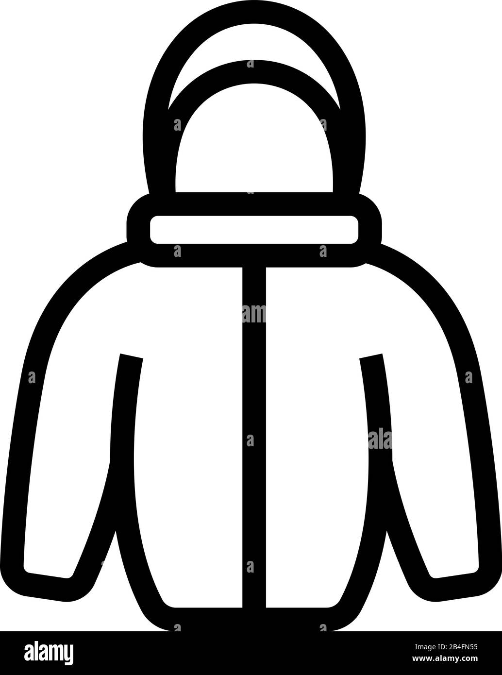 Warm jacket icon vector. Isolated contour symbol illustration Stock ...