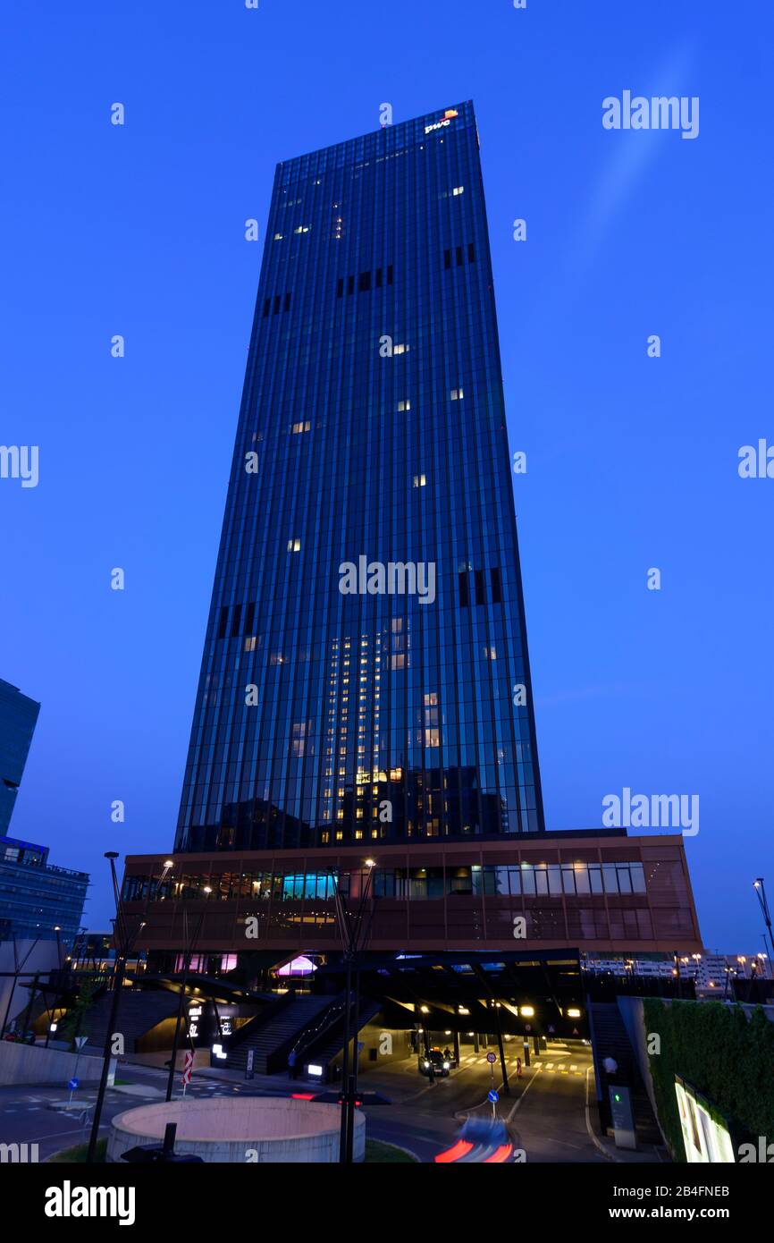 Wien / Vienna, DC Tower 1 in 22. Donaustadt, Wien, Austria Stock Photo ...