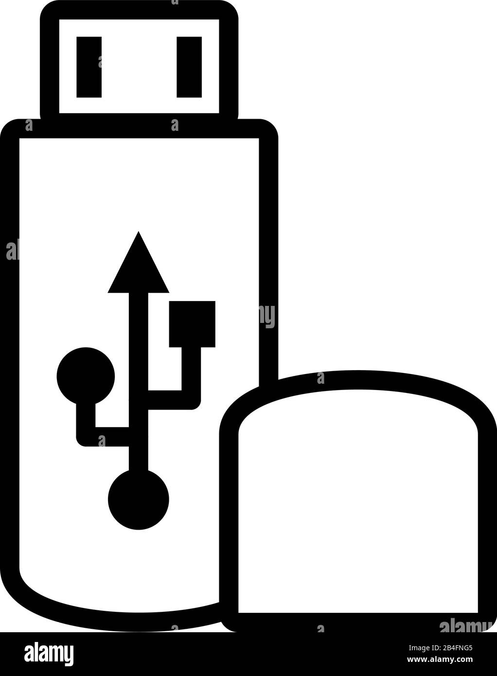 universal flash drive in white background vector illustration design ...