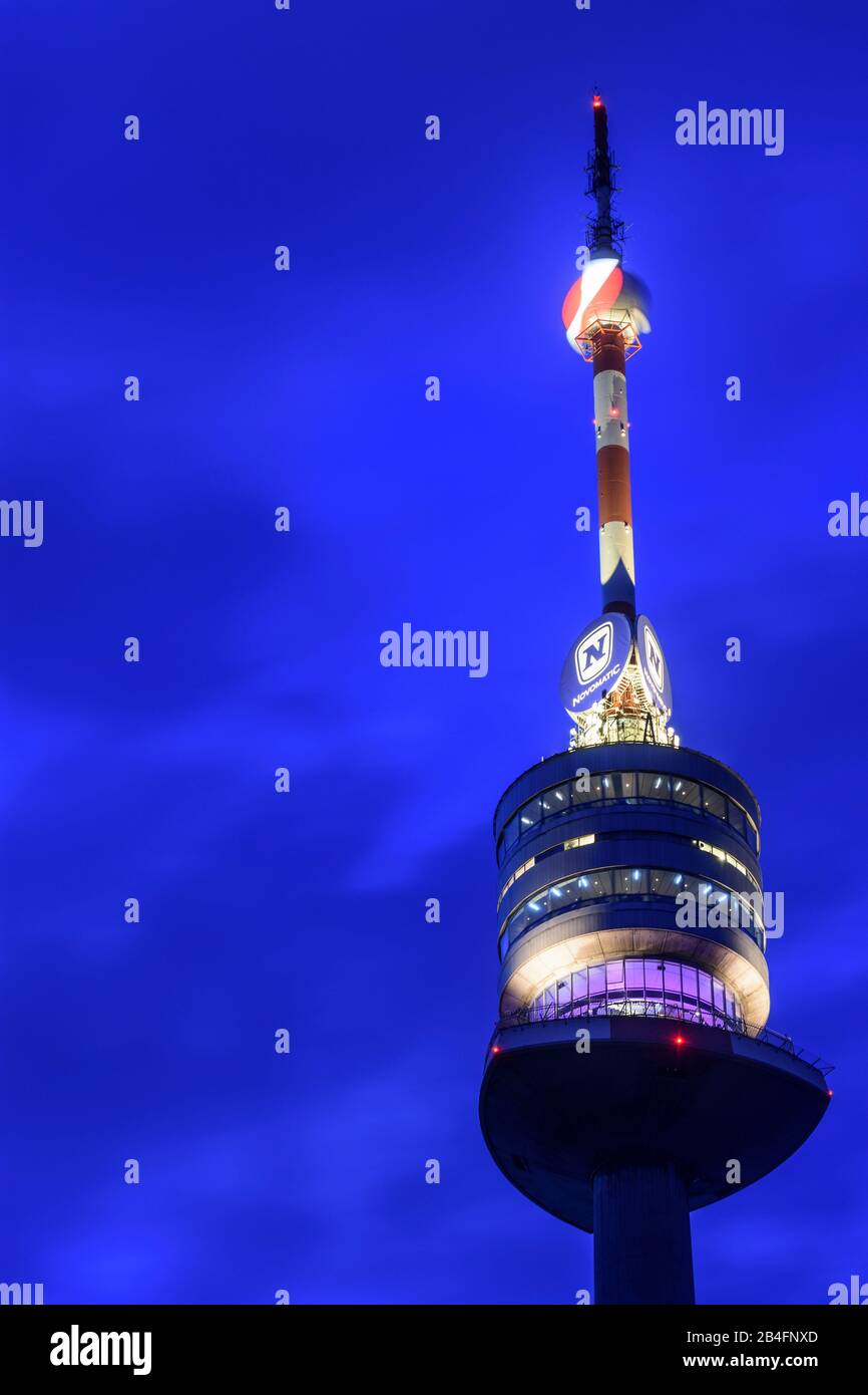 Vienna donauturm at night hi-res stock photography and images - Alamy