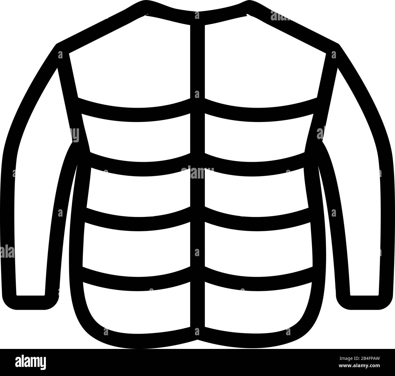 Winter jacket icon vector. Isolated contour symbol illustration Stock ...