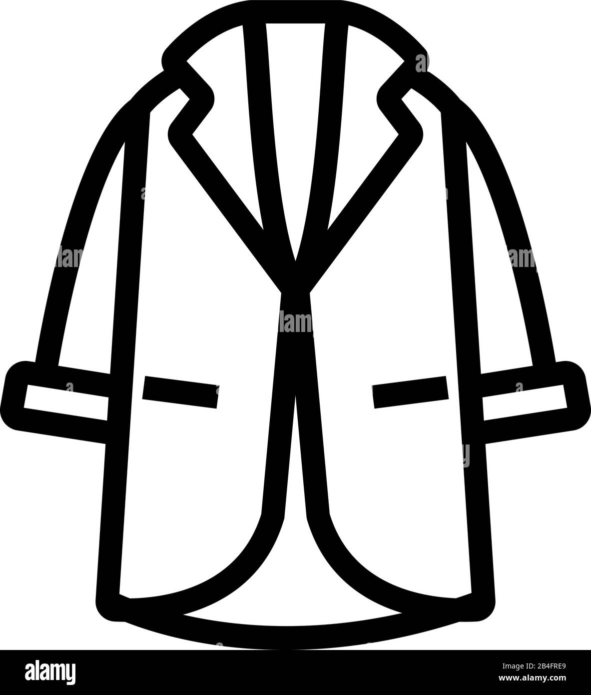 Winter jacket icon vector. Isolated contour symbol illustration Stock ...