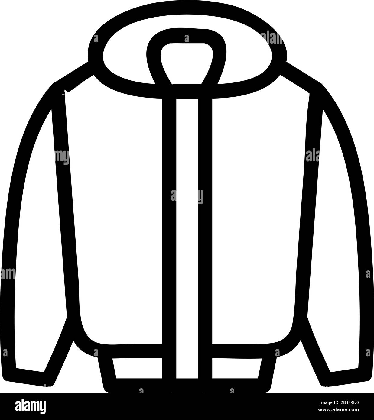 Winter jacket icon vector. Isolated contour symbol illustration Stock ...