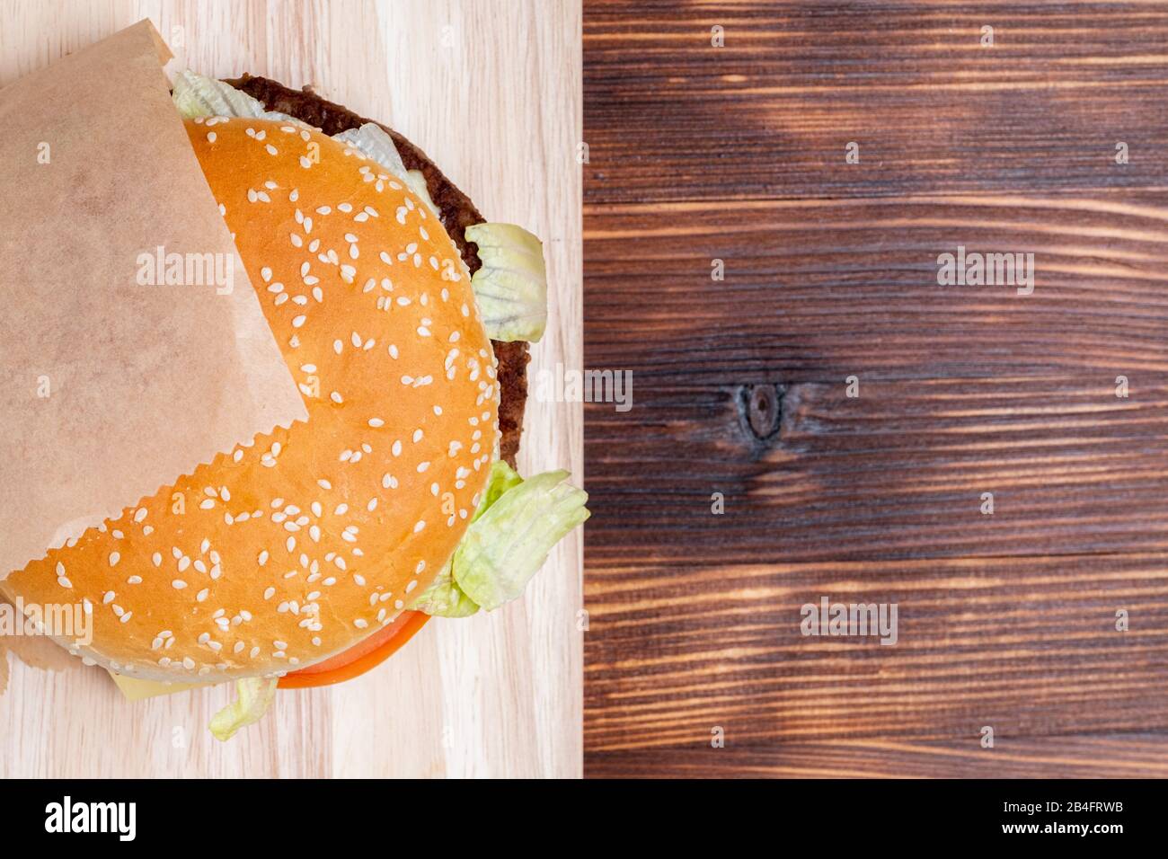 Burger top view hi-res stock photography and images - Alamy
