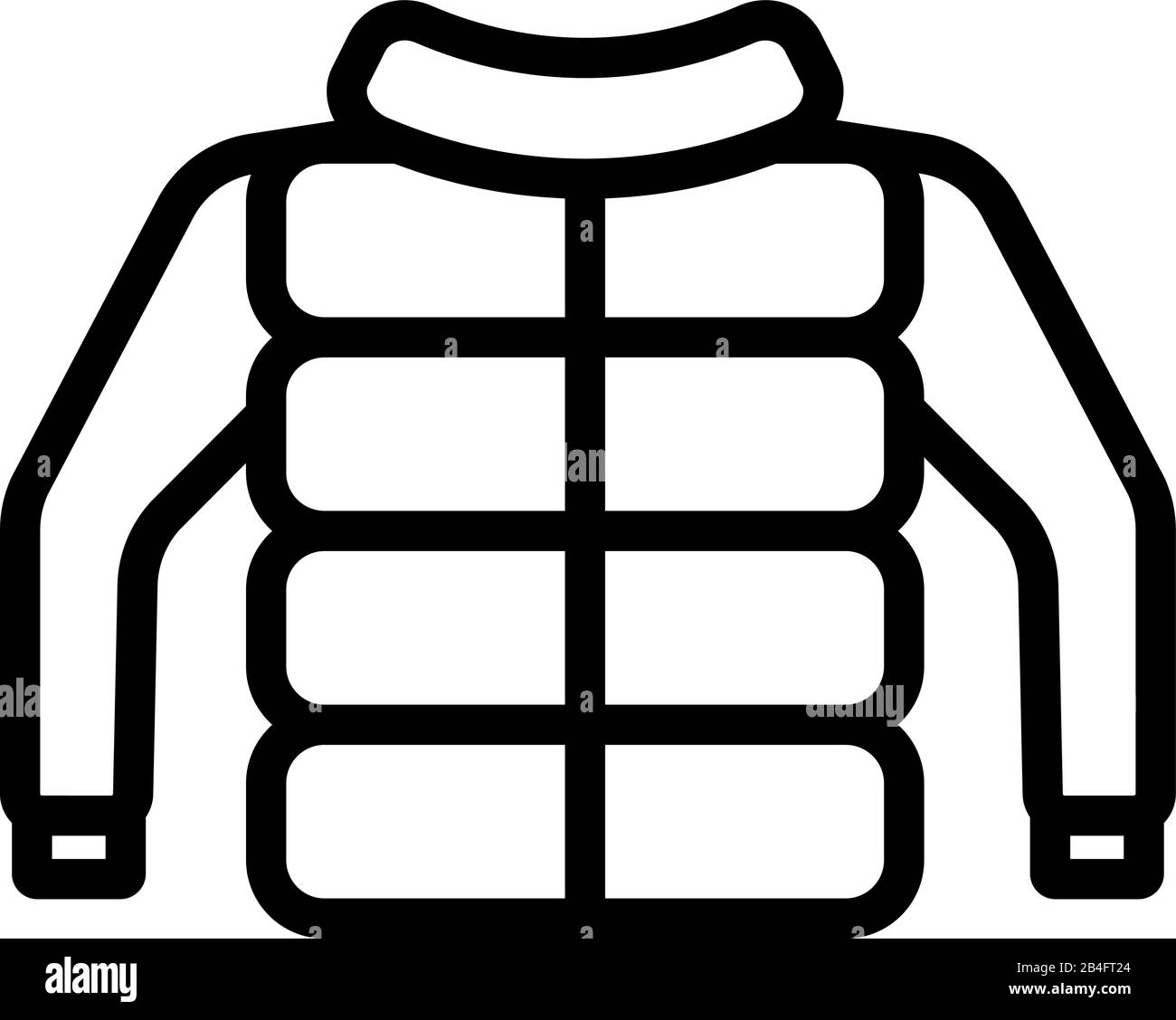 Winter jacket icon vector. Isolated contour symbol illustration Stock ...