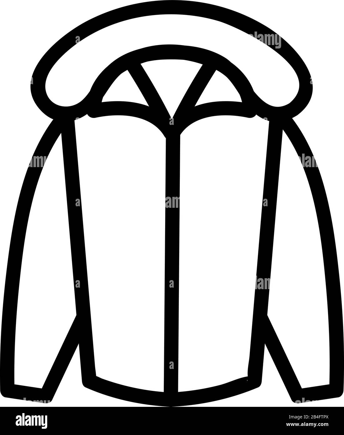 Winter jacket icon vector. Isolated contour symbol illustration Stock ...
