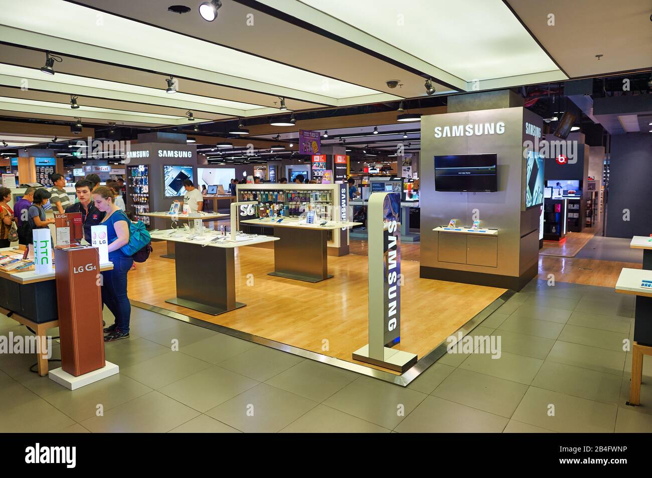 BANGKOK, THAILAND - CIRCA JUNE, 2015: interior shot of a shopping ...