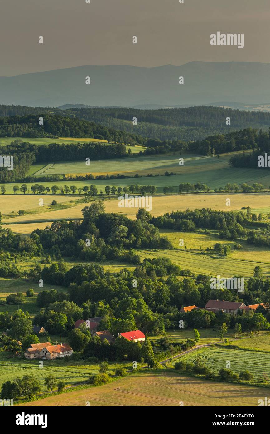 Europe, Poland, Lower Silesia, View from Ostrzyca / Spitzberg - extinct ...