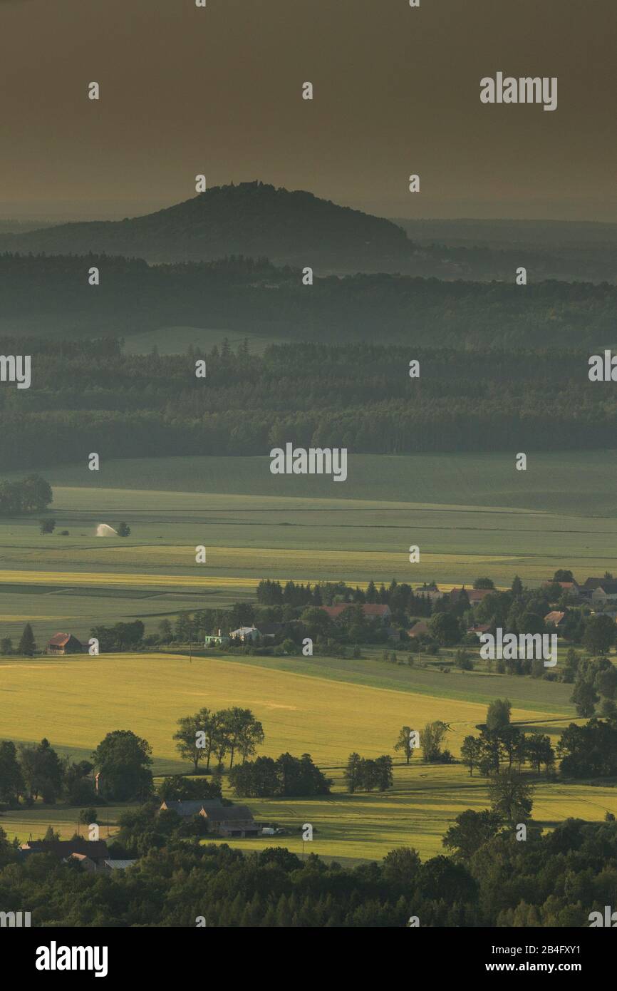 Europe, Poland, Lower Silesia, View from Ostrzyca / Spitzberg - extinct ...