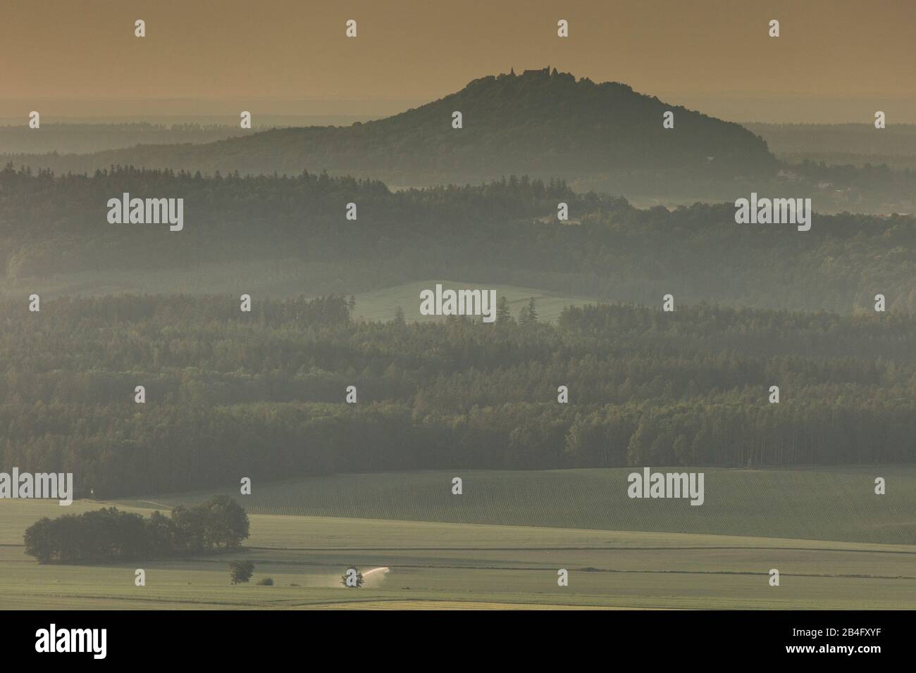 Europe, Poland, Lower Silesia, View from Ostrzyca / Spitzberg - extinct ...
