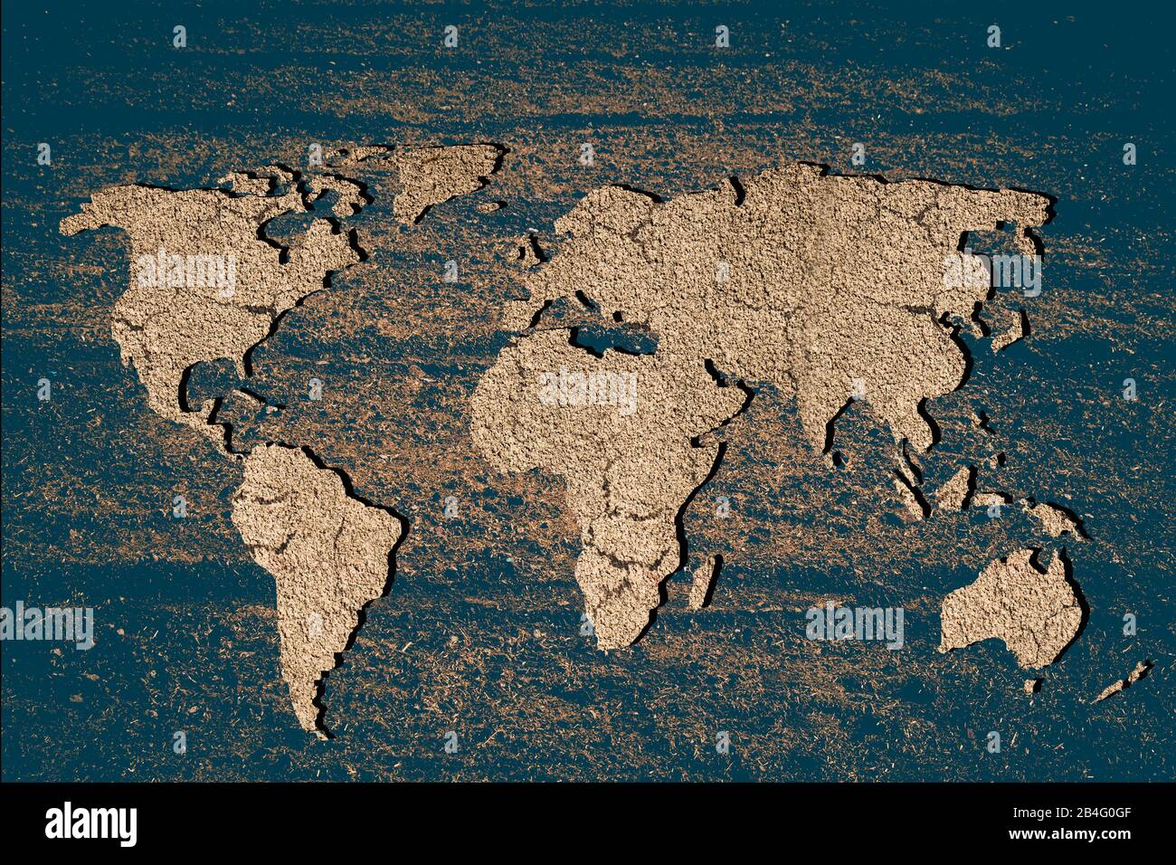 Roughly outlined world map with white background Stock Photo - Alamy