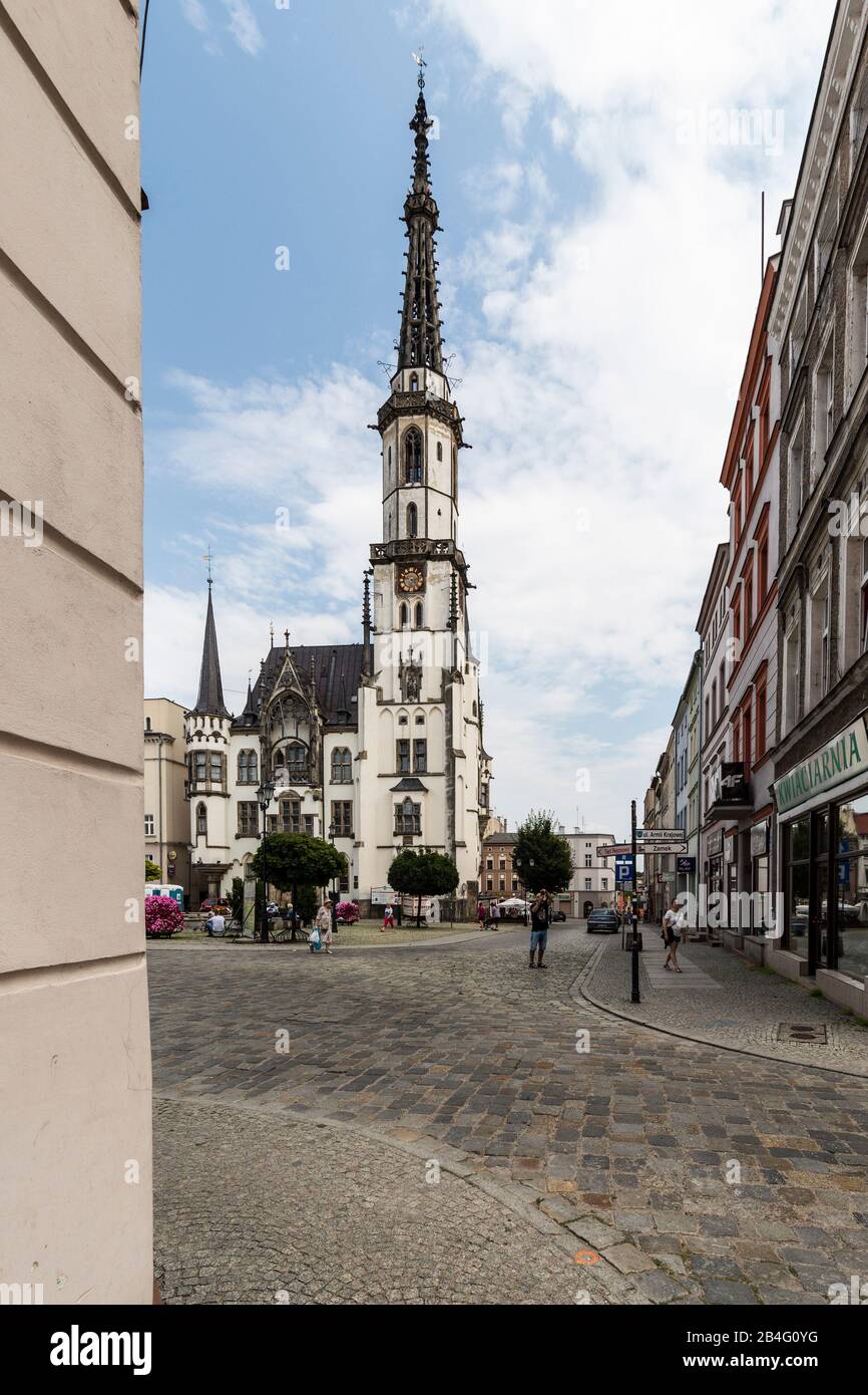 Zabkowice slaskie frankenstein town hall and city center hi-res stock ...