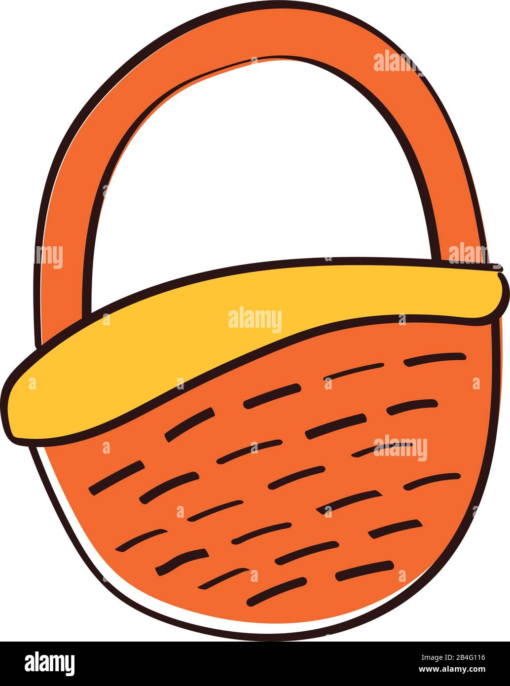 basket straw hand draw style icon Stock Vector Image & Art - Alamy