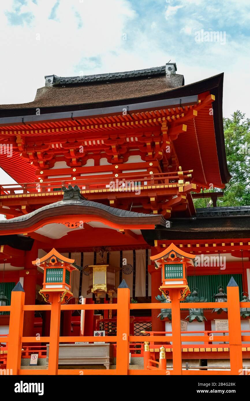 The main sanctuary, Kasuga-taisha Shrine, Nara, Honshu, Japan Stock ...