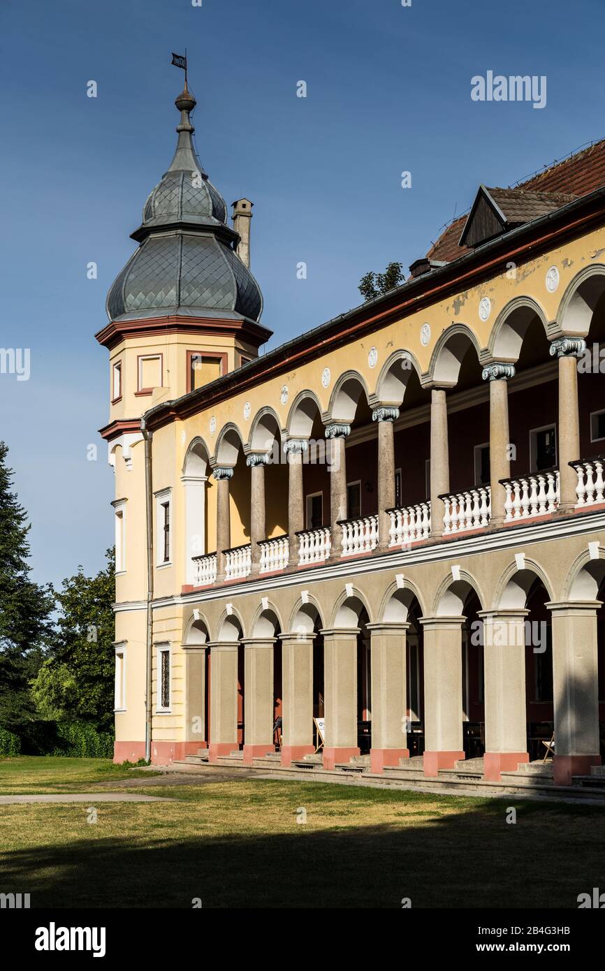 Europe, Poland, Lower Silesia, Krobielowice Palace / Krieblowitz Stock ...