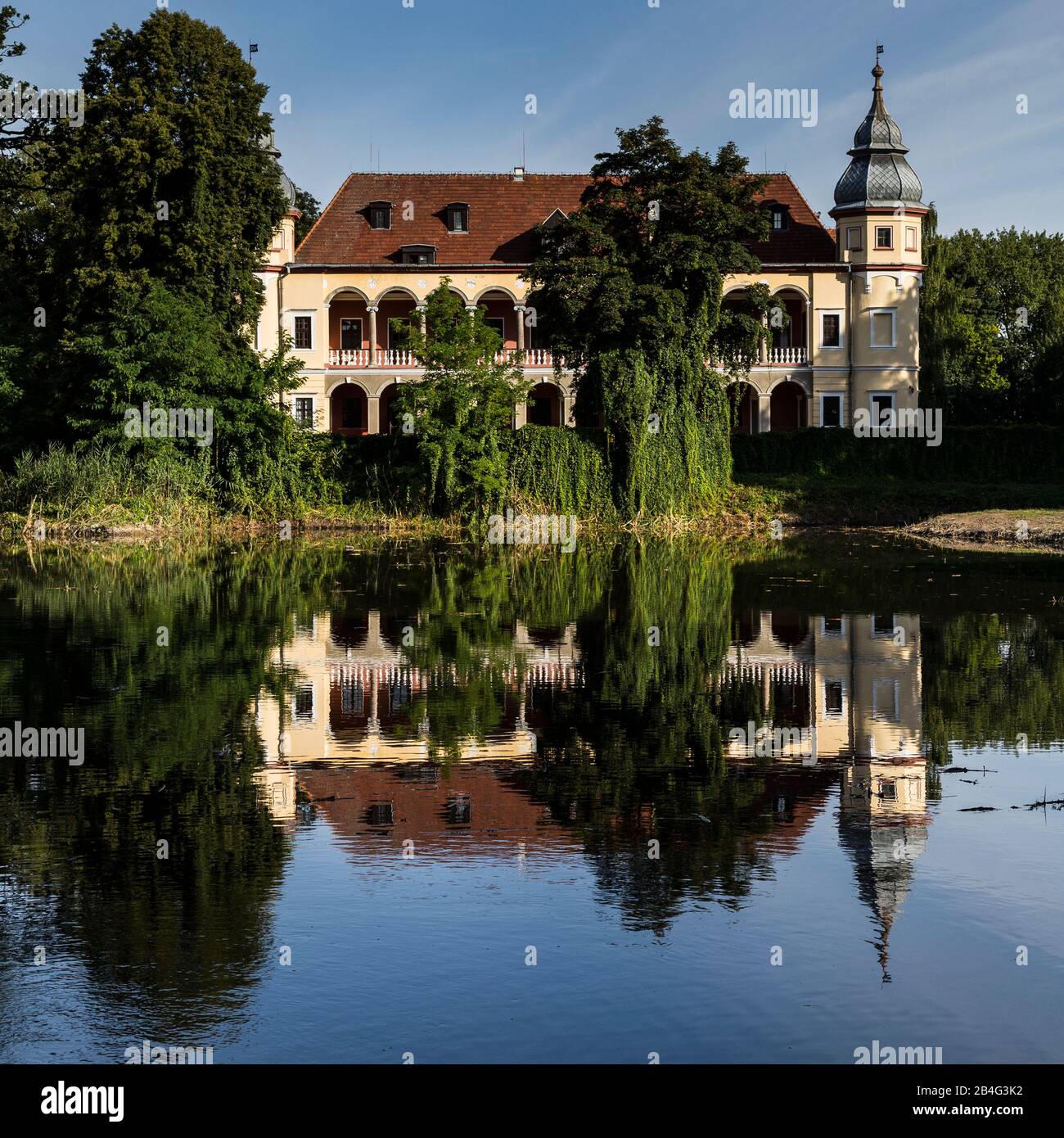 Europe, Poland, Lower Silesia, Krobielowice Palace / Krieblowitz Stock ...