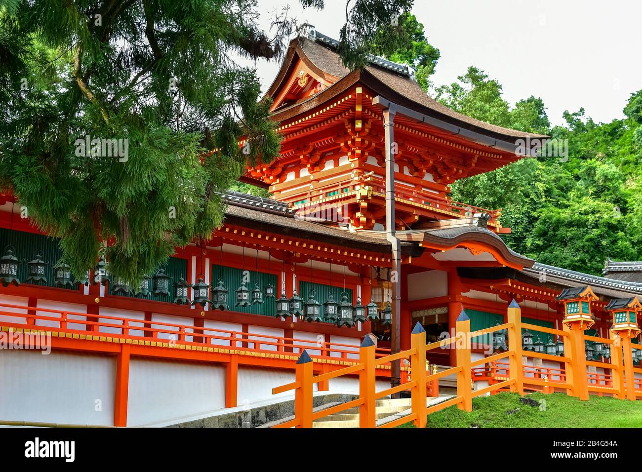 The main sanctuary, Kasuga-taisha Shrine, Nara, Honshu, Japan Stock ...