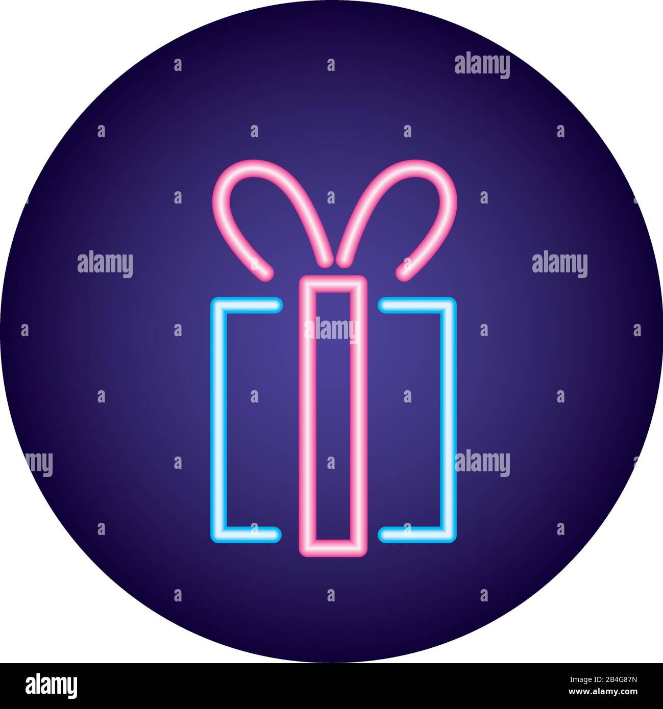 gift box neon light style icon Stock Vector Image & Art - Alamy