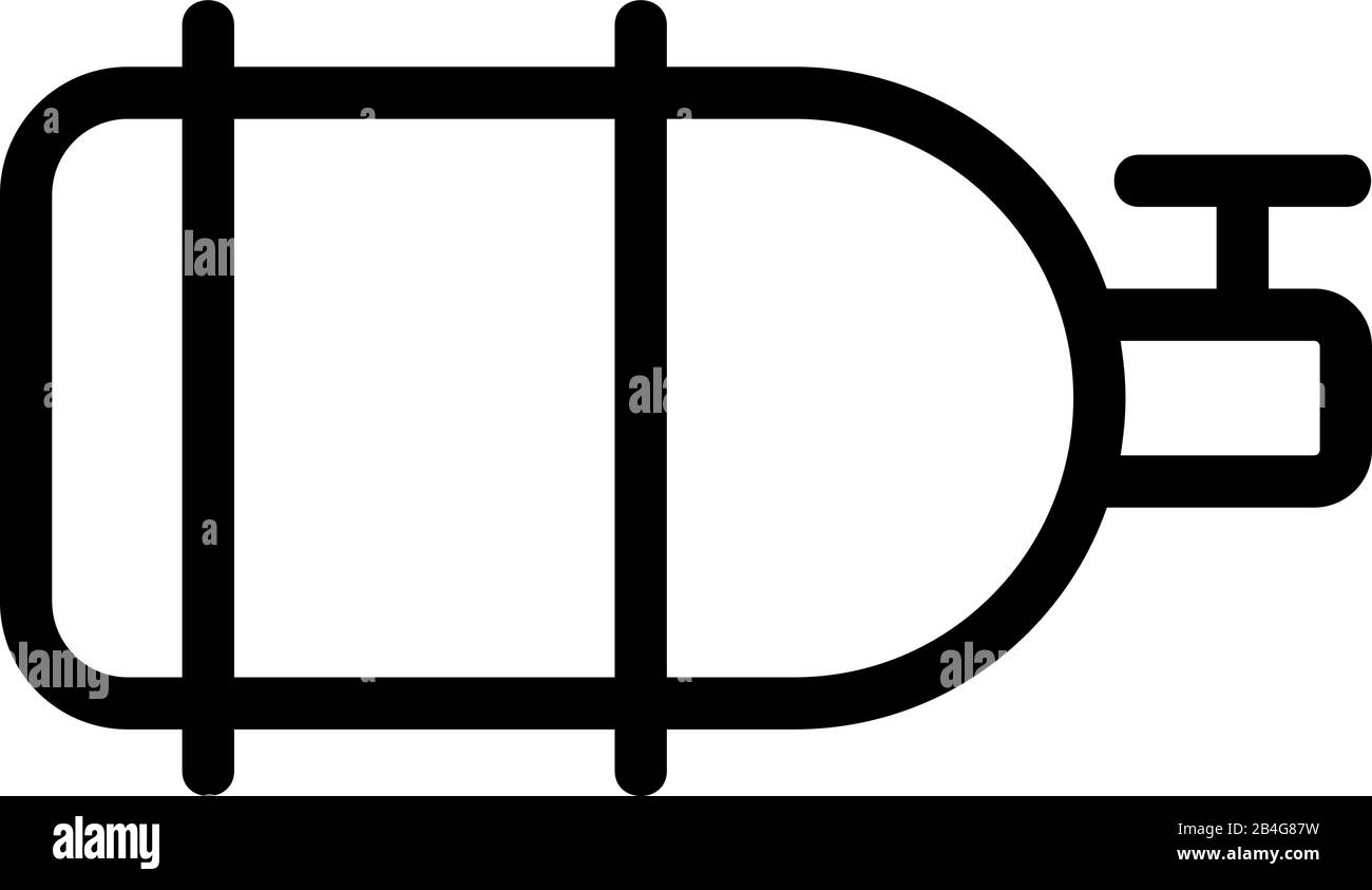 gas butane icon vector. Isolated contour symbol illustration Stock ...