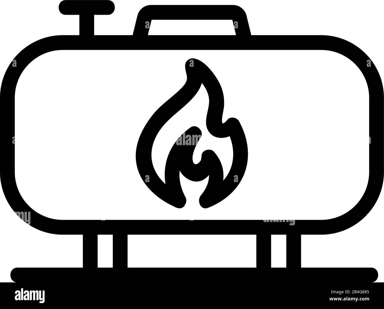 propane gas icon vector. Isolated contour symbol illustration Stock ...