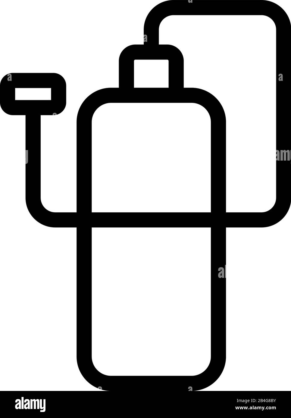 gas butane icon vector. Isolated contour symbol illustration Stock ...