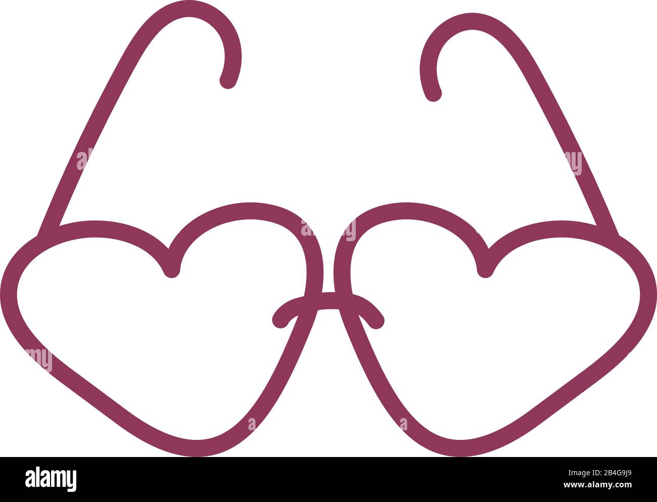 cute glasses on white background, line style icon vector illustration ...