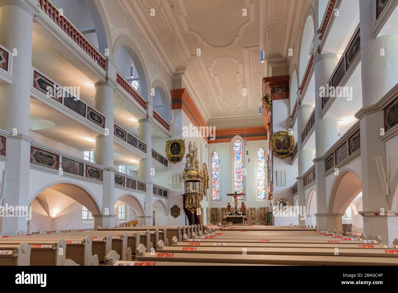 Georgenkirche, interior, baptism church Johann Sebastian Bach ...