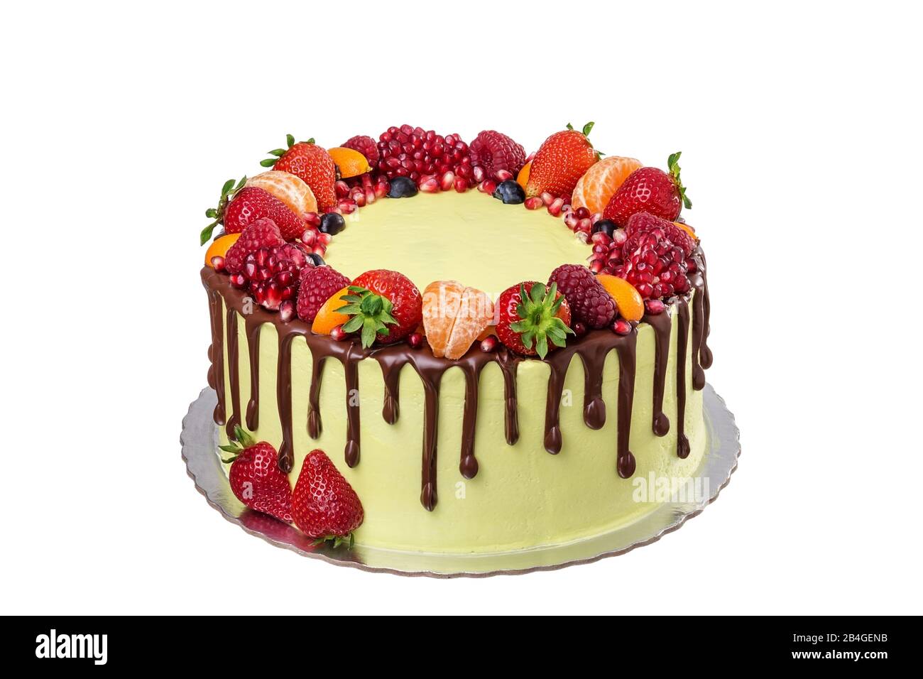 Delicious beautiful cake yellow frosting Cut Out Stock Images ...