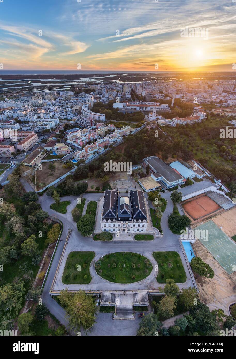Aerial. View from the sky, the streets Alto Santo Antonio, of the city ...