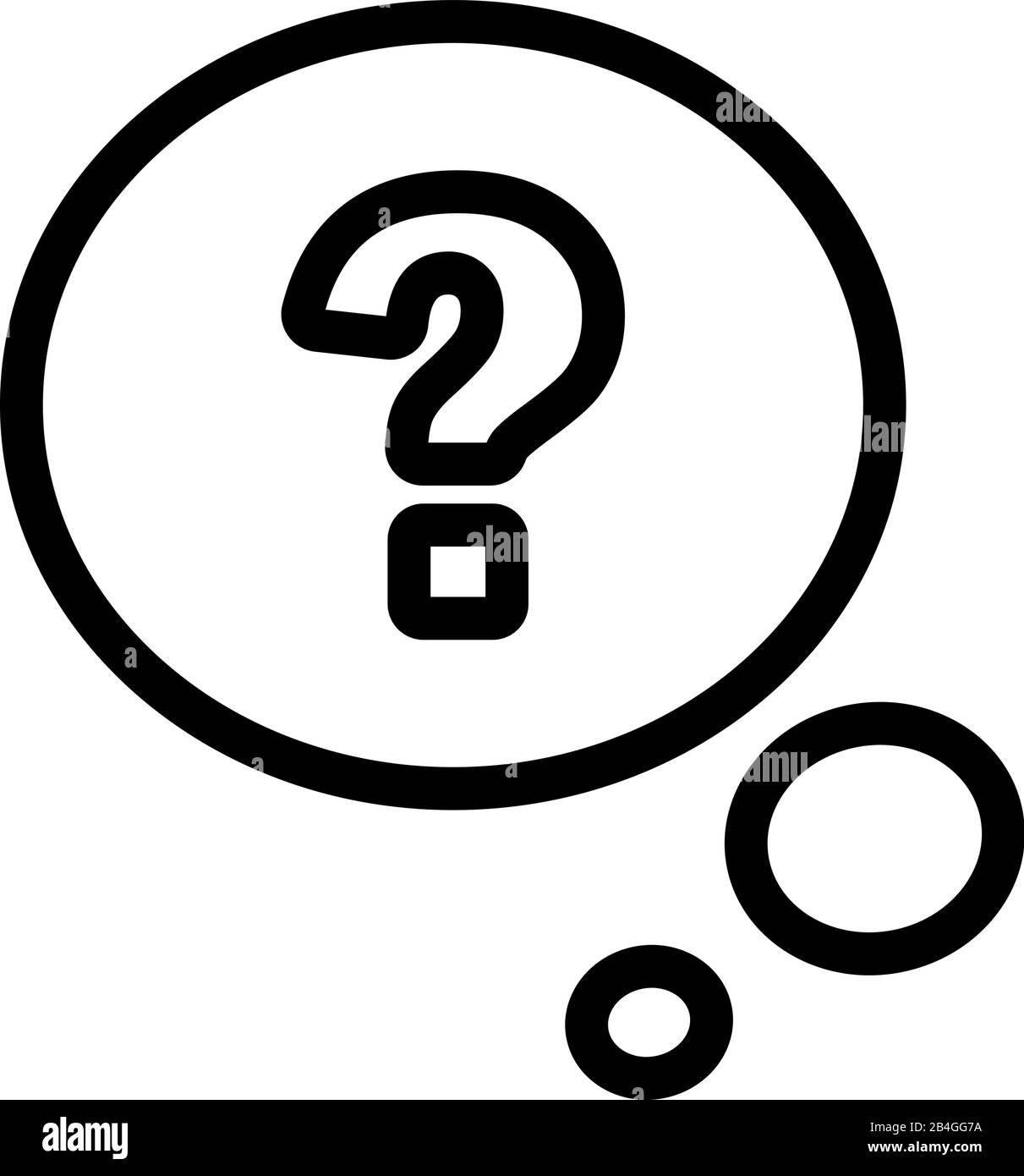 doubt the icon vector. Isolated contour symbol illustration Stock ...