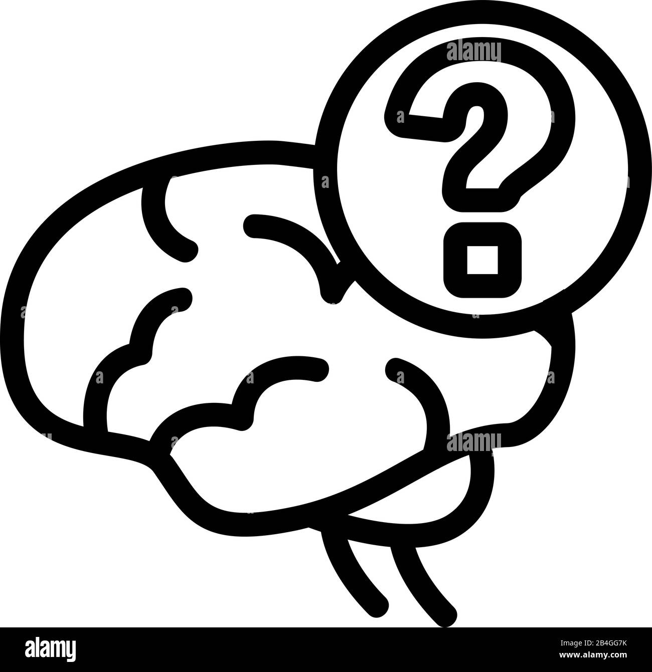 doubt the icon vector. Isolated contour symbol illustration Stock ...