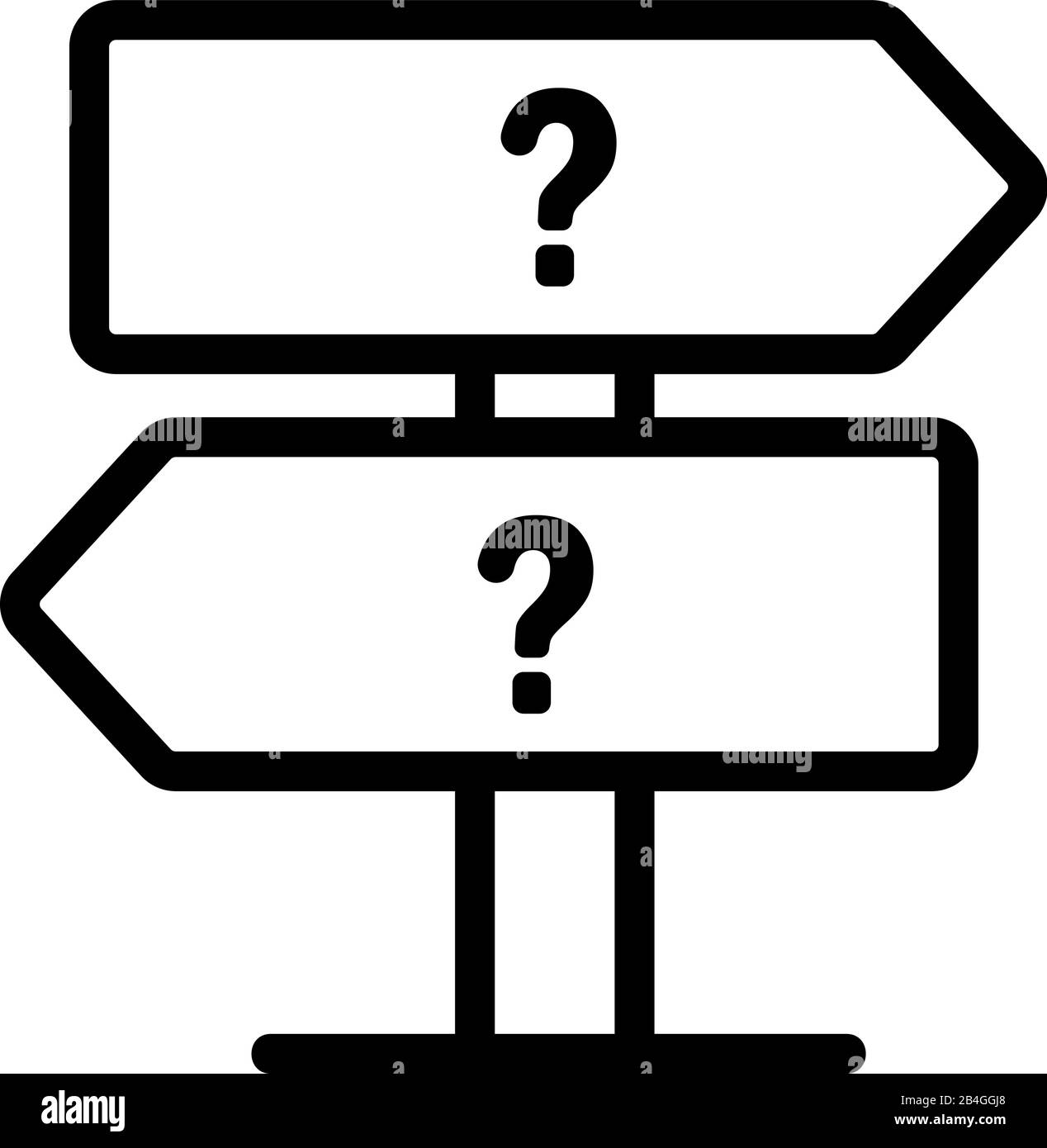 doubt the icon vector. Isolated contour symbol illustration Stock ...