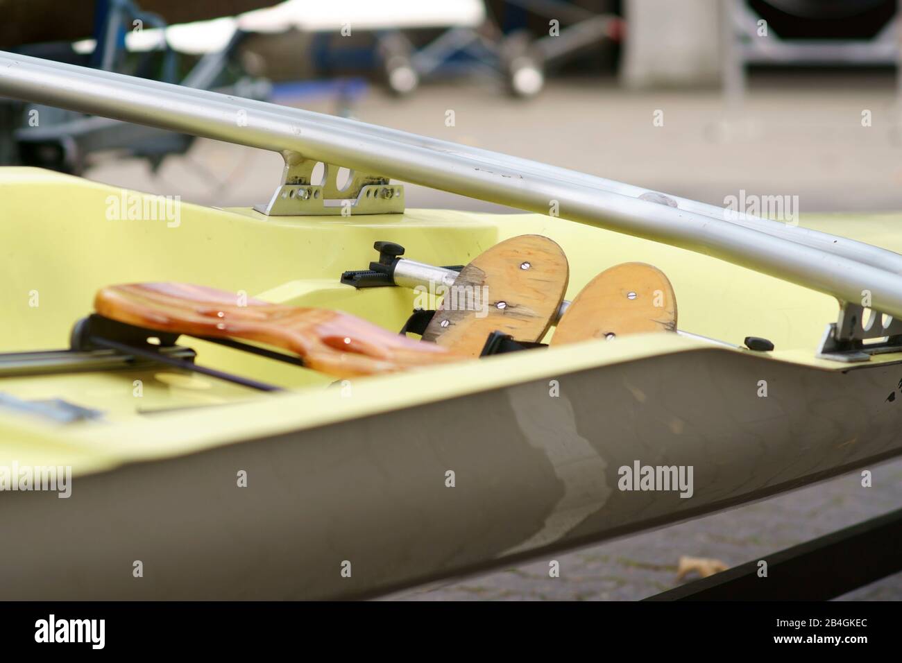 The close up of a rowing boats seats in rowing hi-res stock photography ...