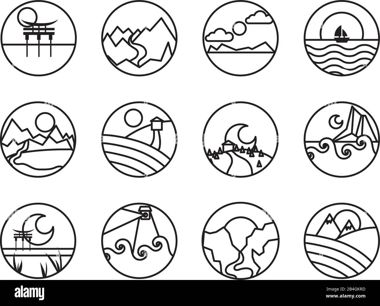 Circular panoramic Stock Vector Images - Alamy