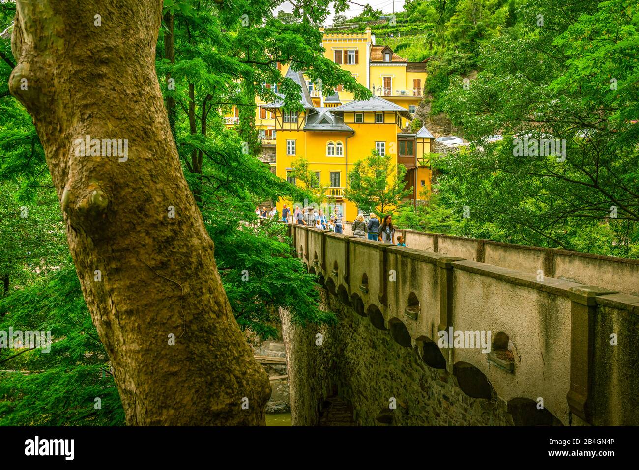 Italy, South Tyrol, Alps, Merano, Passer, Sissi, Sissi path, path Stock ...